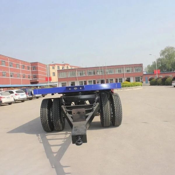 Quality Farm Truck Platform Flatbed Drawbar Full Trailer With Ladder for sale