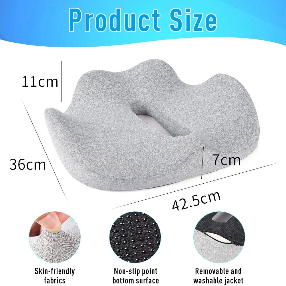 Quality Ergonomic Design Coccyx Support Seat Cushion with 3D Mesh Breathable Cover and for sale