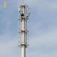 Quality Tubular Telecommunication Tower 36M 4 Sections Slip Joint Galvanized Surface for sale