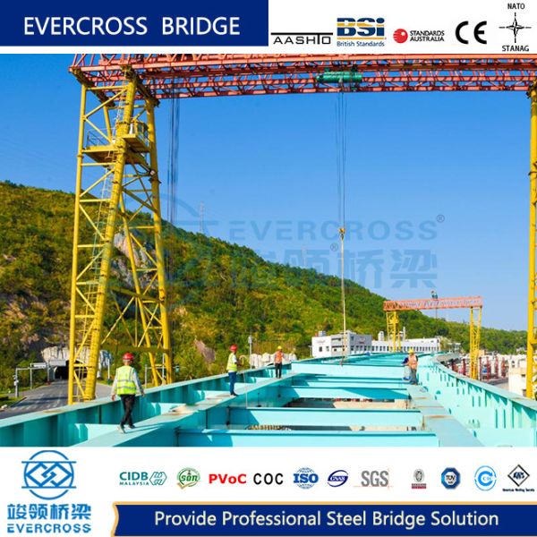 Quality High Strength Novelty Steel Box Girder Bridge For Mountainous Region Roadways for sale