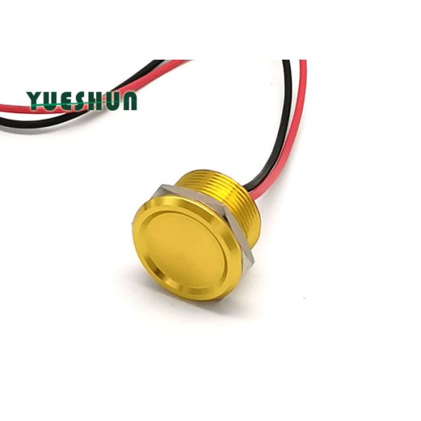 Quality Waterproof Piezo Touch Switch , capacitive switch Lamp NO Push Button Switch Yellow Color Body for sale