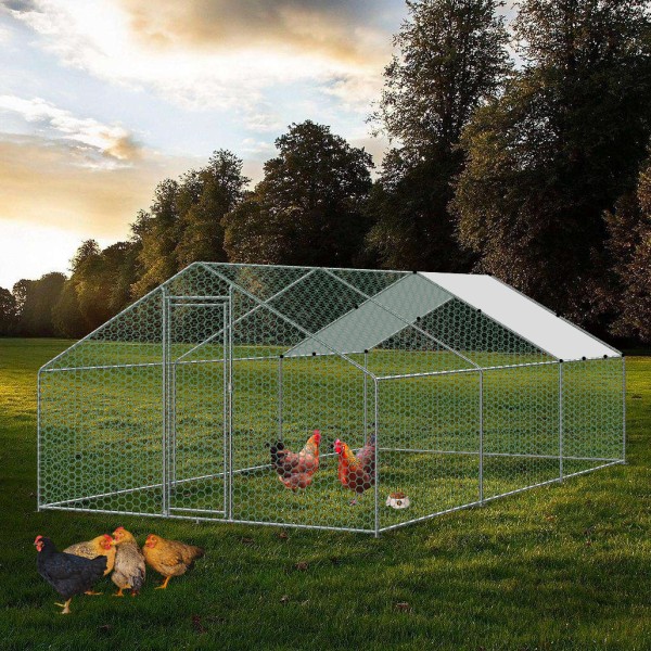 Quality 3x6x2m Chicken Run Kennel Large Metal Chicken Coop Run Walk In Cage For Poultry Rabbit Duck Goose Hen Dog House  for sale