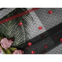 Quality Red Circle Sequin Embroidered Fabric For Lady Evening Dress for sale