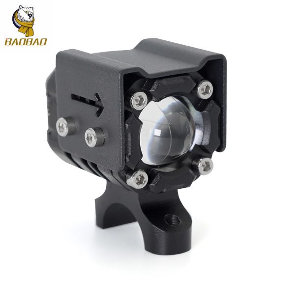 Quality Black Design White Yellow Beam Motorcycle Front Spotlight LED Driving Light for sale