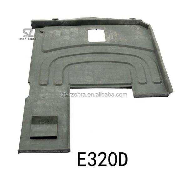 Quality Black Rubber Excavator Cab Foot Mat E200B E320 E320B E320C E320D Cabin Floor Mat for sale