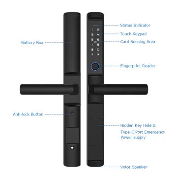 Quality IP66 Waterproof Lock and Fingerprint Smart Wireless Door Lock with Adjustable for sale