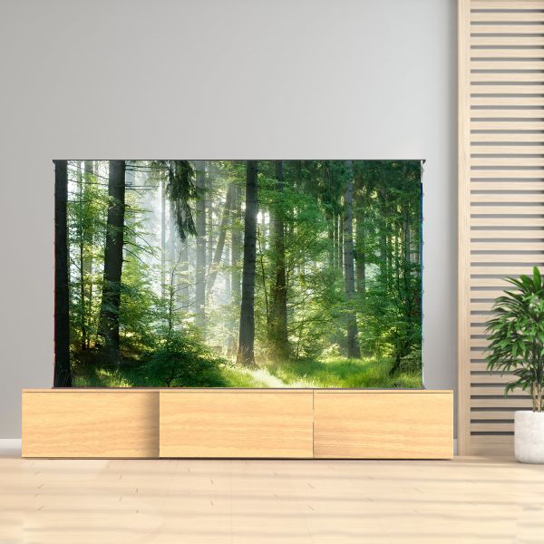 Quality Motorized TV Cabinet 100 Inch Laser TV Cabinet Brown For Ultra Short Throw Projector for sale