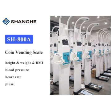 Quality Electronic Folding Height Weight BMI Blood Pressure Machine With LCD Display for sale