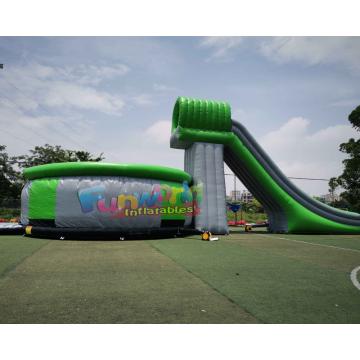 Quality Green Kids Outdoor Inflatable Stunt Airbag for sale