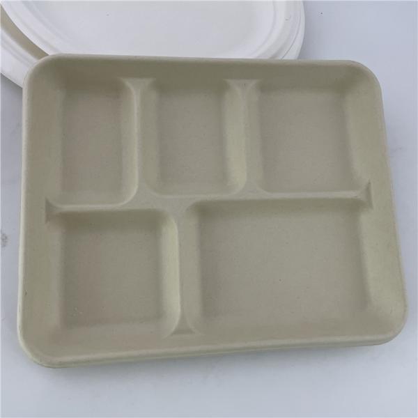 Quality Biodegradable Tableware Sugarcane Bagasse Pulp Paper Plate Dinnerware Sets for sale