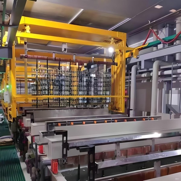 Quality High-Efficiency Gantry Automatic Anodizing Line with 3 Gantry Single-Arm Double-Hook Cranes and 21 Process Tanks for Aluminum Parts Surface Treatment for sale