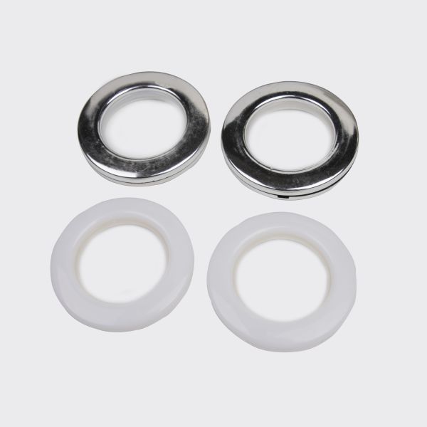 Quality Silver White 5mm Thickness Mesh Drapery Rod Rings for sale