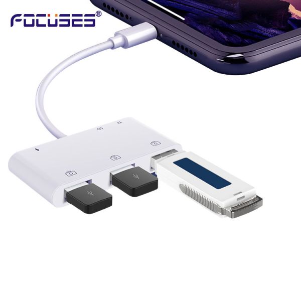 Quality ABS 0.2M USB OTG Cable Adapter 45g 6 In 1 USB Adapter for sale