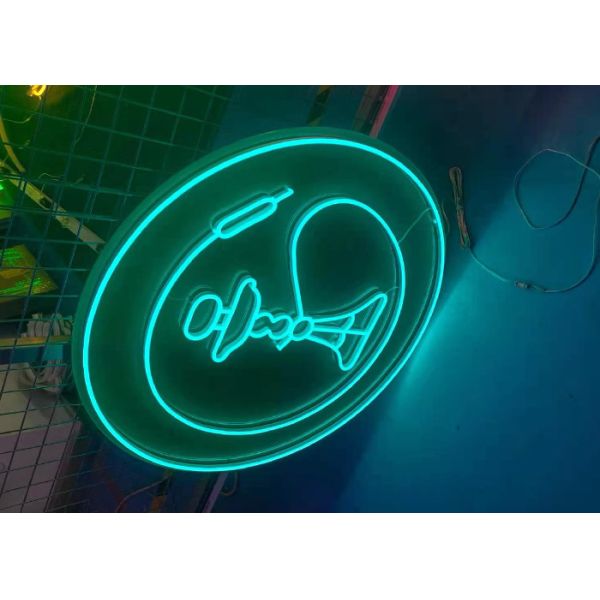 Quality Garden Neon sign Blue color billboard lighting pattern Interior Decorating for sale