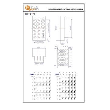 Quality 5x7 Dot Matrix LED Display Forward Current 12-15mA/LED 5V Power Supply for for sale
