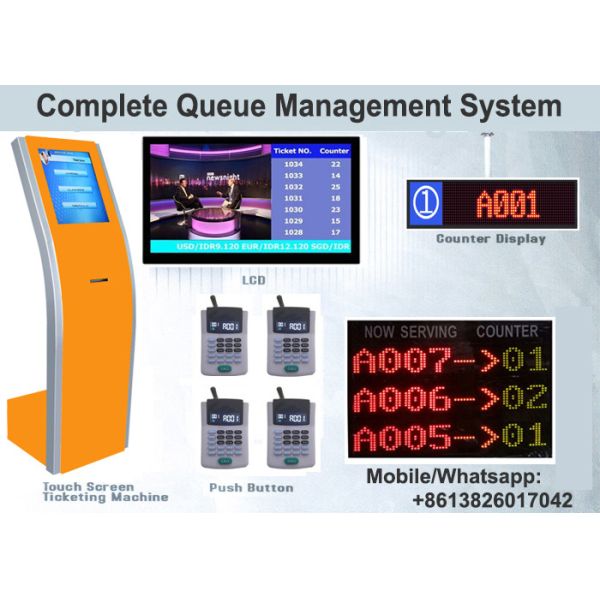 Quality Complete All In One 17 Inch Touch Screen Ticket Dispenser Hospital Queuing for sale