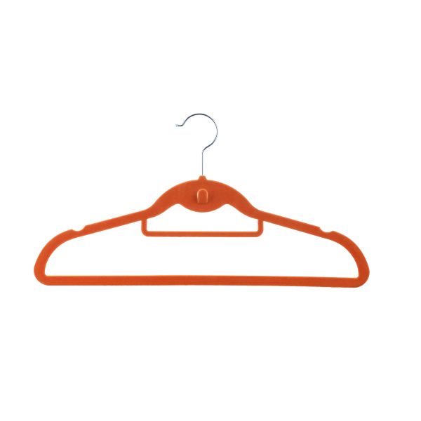 Quality 16 Inch Slim Velvet Hangers ABS Nylon Chrome Hook for sale