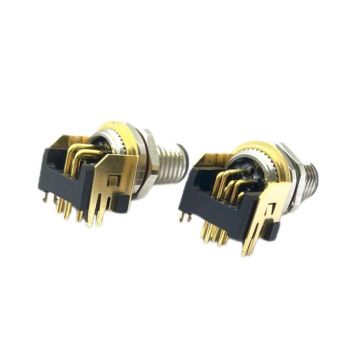 Quality M2-M8 Sensor Connector Receptacle PCB Socket Right Angle Panel Mount for sale
