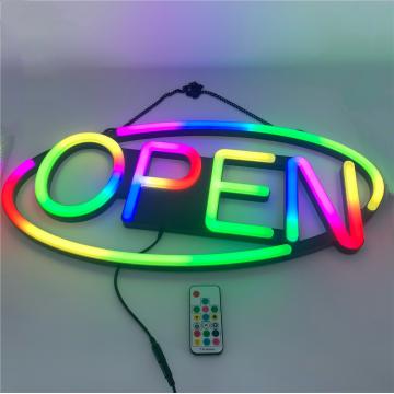 Quality Waterproof LED Neon Flex Light Magic Color Shop Bar Open Sign for sale
