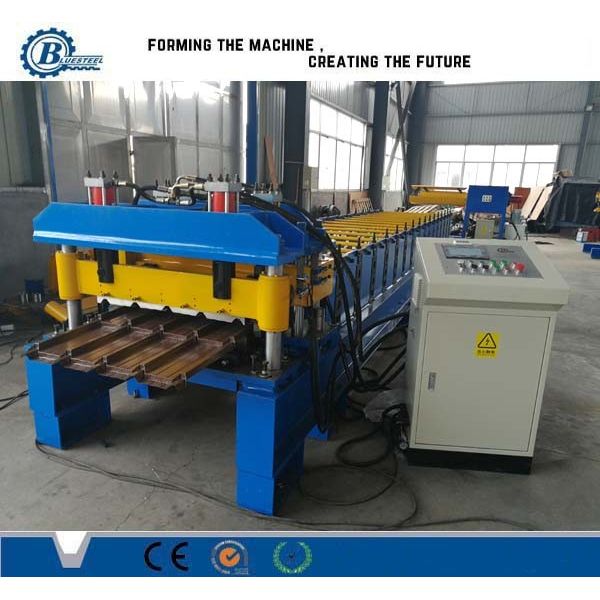 Quality Metal Trapezoidal Step Roof Tile Roof Roll Forming Machine for sale