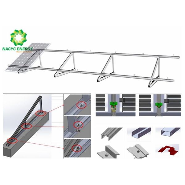 Quality Patented Design Flat Roof Solar Mounting System Fast And Easy Installation for sale