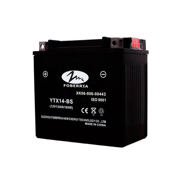Quality Wholesale Black Color 12v 14ah Motorcycle Battery YTX14 BS Motorcycle Battery for sale