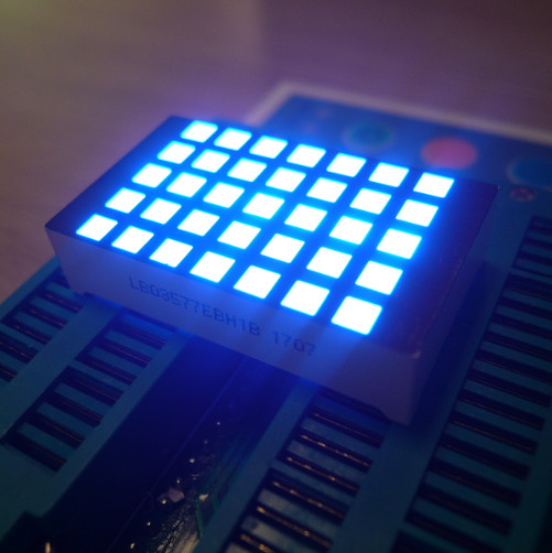 Quality Ultra Blue 3mm 5X7 Dot Matrix Led Display Row Cathode  For Elevator Position Indicator for sale