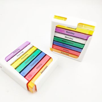 Quality 28 4 5 Pill Box Organizer 4 Times A Day Stackable AM PM Tablet Holder For for sale