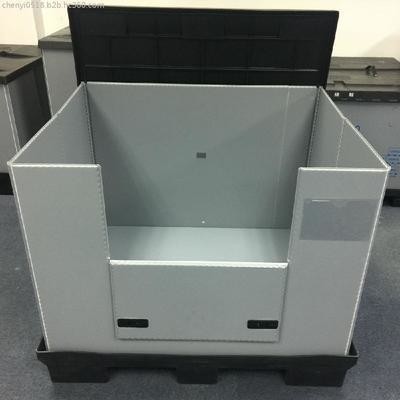 Quality Customized Plastic Pallet Box 300kg Capacity PP Hollow Sheet Folding Moving for sale