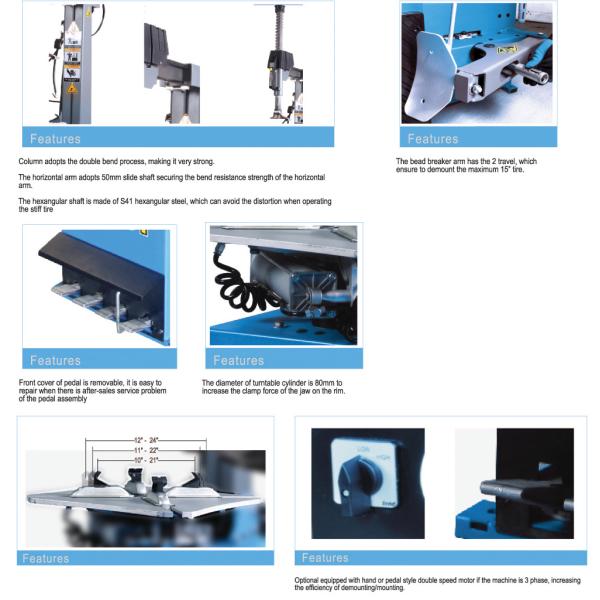 Quality 380volt Fully Automatic Tire Changer Machine Completed Pneumatically for sale