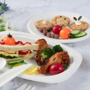 Quality Green 100% Biodegradable Compostable Party Tableware Eco Friendly Disposable for sale