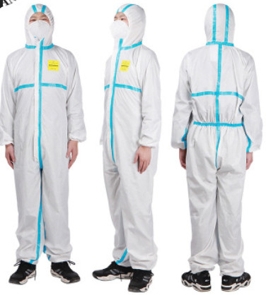 Quality 63 GSM PP+PE Disposable Protective Clothes for sale