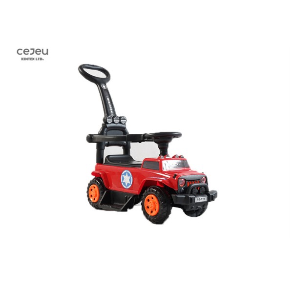 Quality 4 Wheel Musical Red Push Along Car With Handle 99*42*85CM 4.6KG for sale