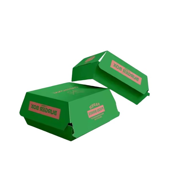 Quality Custom Hamburger Boxes with Customized Design and Eco-Friendly Kraft Paper for sale