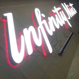 Quality Outdoor Custom Laser Cut Metal Logo Signs Light Up Sign Board HIGHSPAN for sale