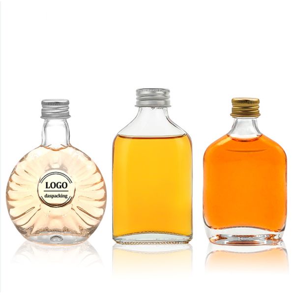 Quality Wine Decanter Glass Storage Bottles Electroplating Surface Transparent 40ml 50ml for sale