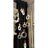 Quality Modern Crystal Ring Chandelier Creative Villa Hotel Restaurant Gold Pendant for sale