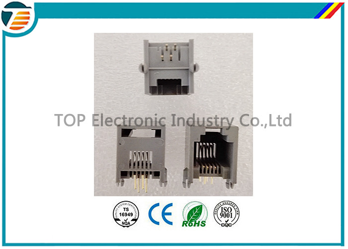 Quality RJ45 Terminal Block Connectors 6P4C Gray with filter 1x1 Port for sale