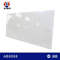 Quality Dazzling 25MM White Veined Calacatta Kitchen Island Quartz Table Top for sale