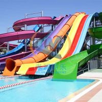 Quality Swimming Pool Water Slide Fiberglass Water Park Water Slide for sale