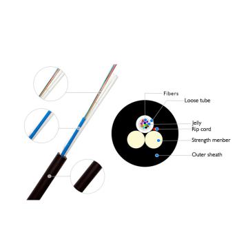 12 Core Ftth Optical Cable Mini ADSS Span 120m With FRP Strength Member
