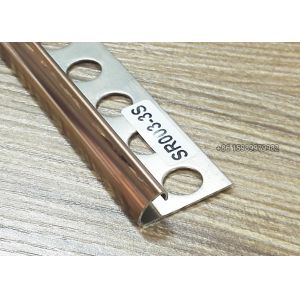 Quality Gold Mirror Stainless Steel Tile Trim 8mm Quarter Round Shaped Trim Moulding for sale