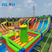 Quality Commercial inflatable amusement park cartoon inflatable fun city for kids for sale