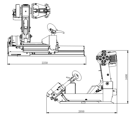 Quality 14-56 Inch Rim Automatic Truck Tire Changing Machine 5CBM for sale