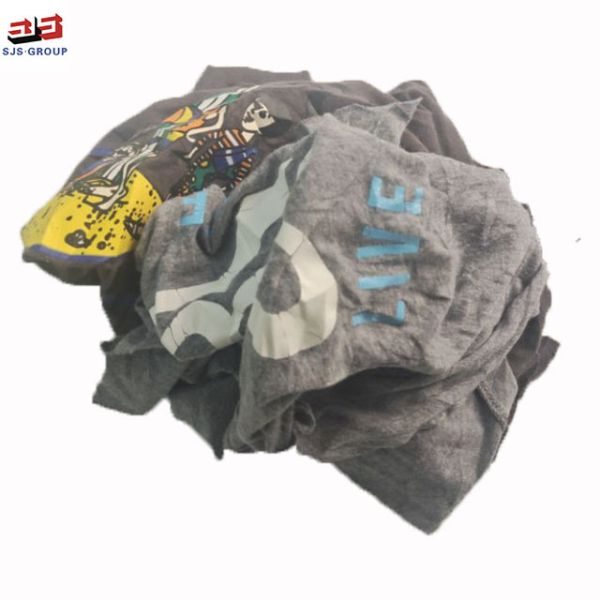 Quality No Dirty Mixed Color 95% Cotton T Shirt Rags For Wiping for sale