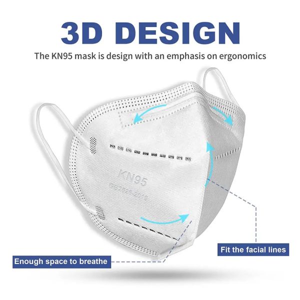 Quality 5-Story Structure Disposable Facemask KN95 Personal Protective Non Woven N95 for sale
