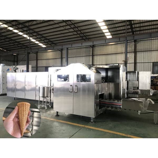 Quality 380 Volt Automatic Ice Cream Cone Making Machine With 7-8kg/H LPG Consumption for sale