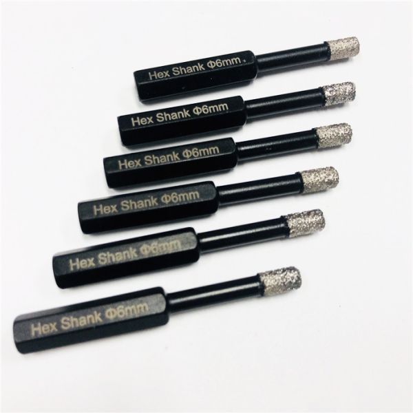 Quality OD 6mm Vacuum Brazed Diamond Core Bits For Porcelain Tile for sale