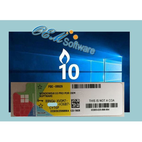 100 % Genuine Windows 10 Activation Key , Oem Windows 10 Coa Sticker ...