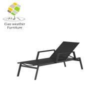 Quality Aluminum Frame Outdoor Sun Lounger All Weather Chaise Lounge for Poolside for sale